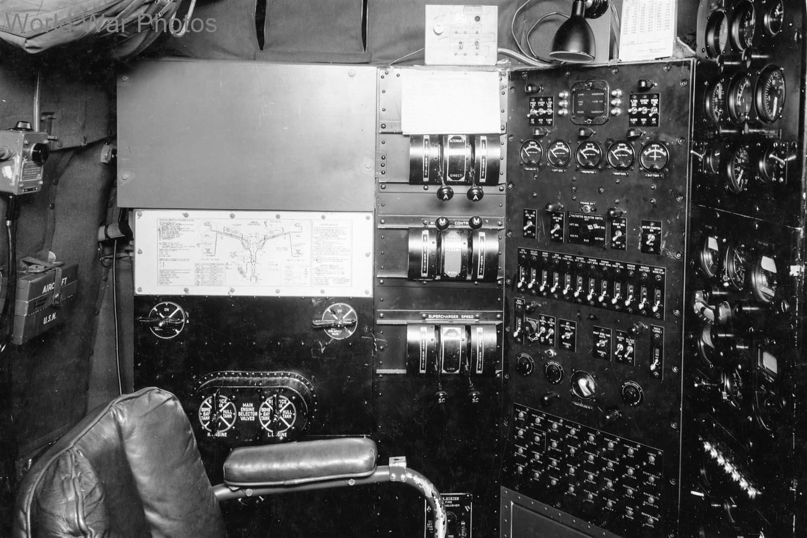 PBM flight engineer station interior | World War Photos